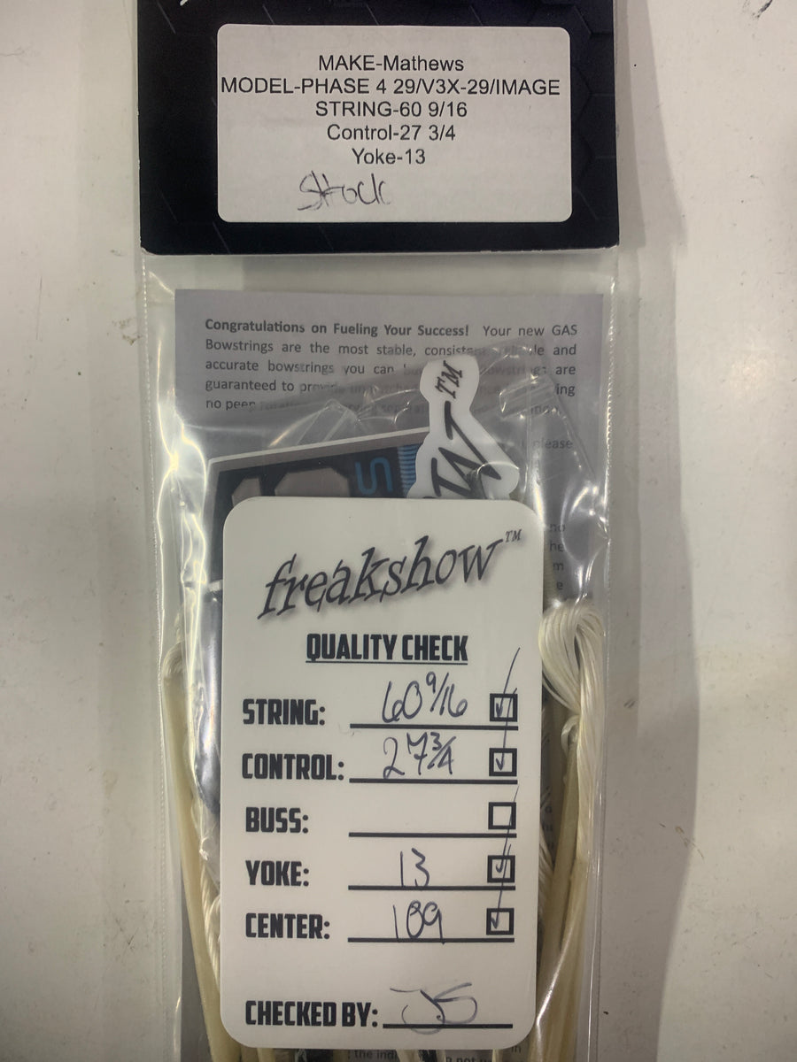 Gas Bowstrings Freakshow Mathews Phase 4 29/V3X 29/Image String Set ...