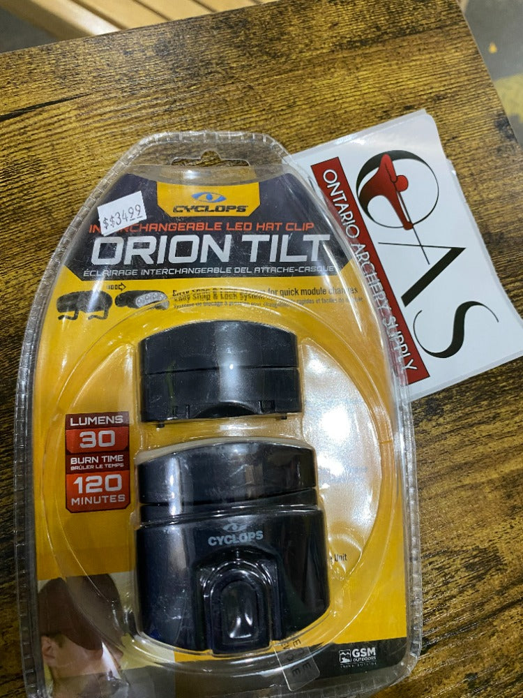 CYCLOPS ORION TILT LED HAT CLIP LIGHT – BLACK CLEARANCE - Ontario ...