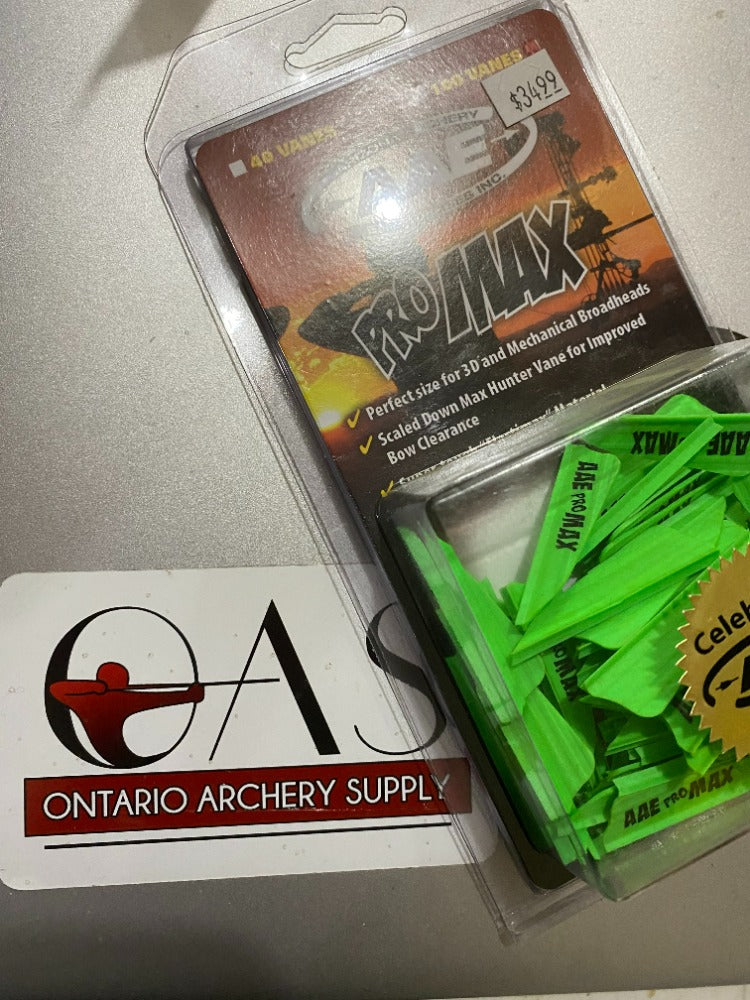 AAE Pro Max Vanes Limited Quantities ClearOut - Ontario Archery Supply